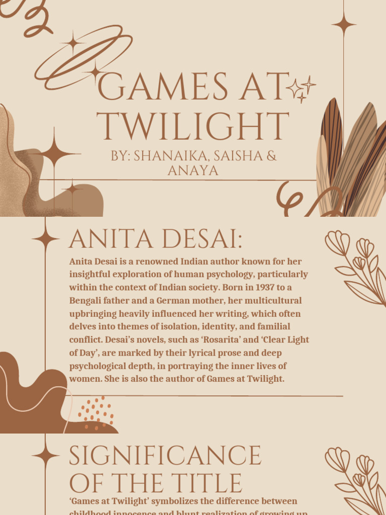 Understanding "Games at Twilight" Themes | PDF