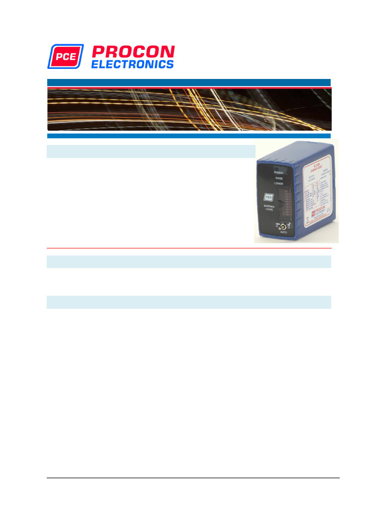 BL110BDatasheetV02 procon | PDF | Relay | Switch