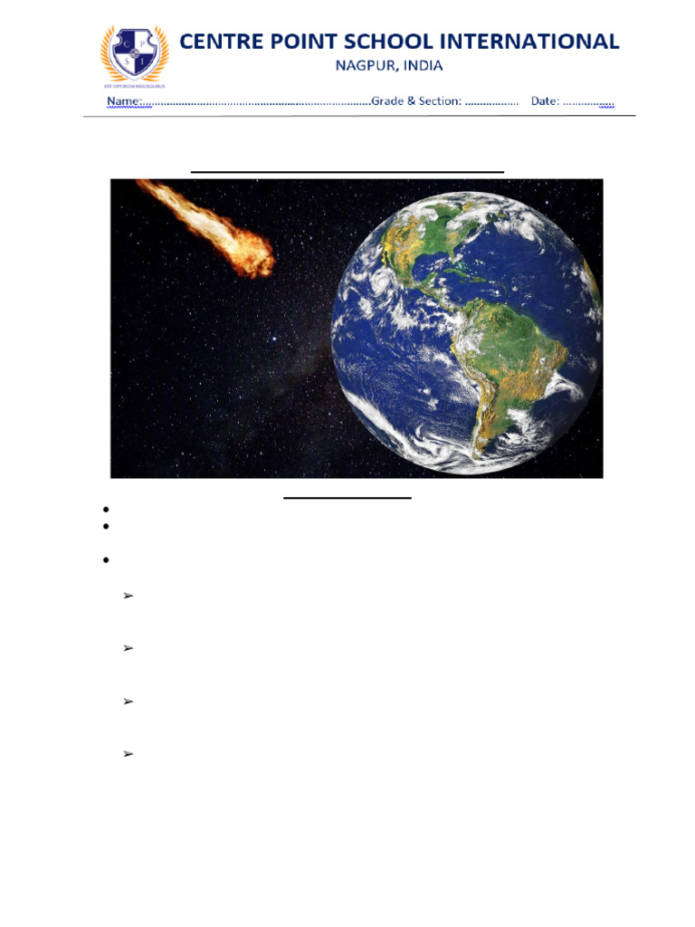 Integrated Task - Asteroid Collision | PDF | Earth | Climate
