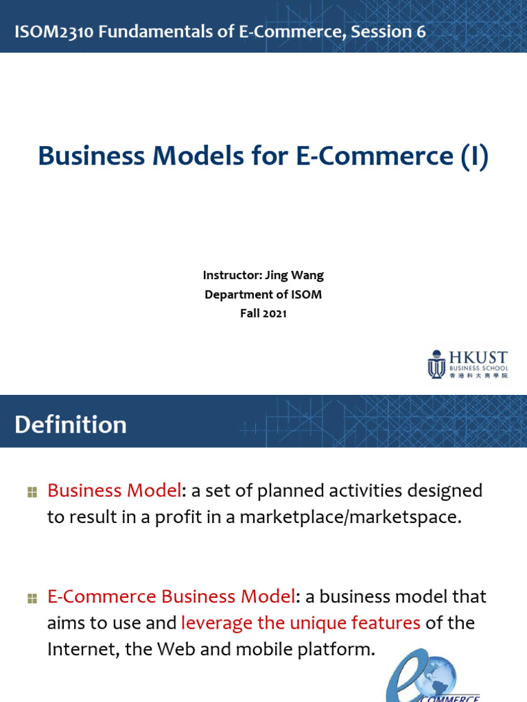 6-Business Models For E-Commerce (I) | PDF | Business Model ...