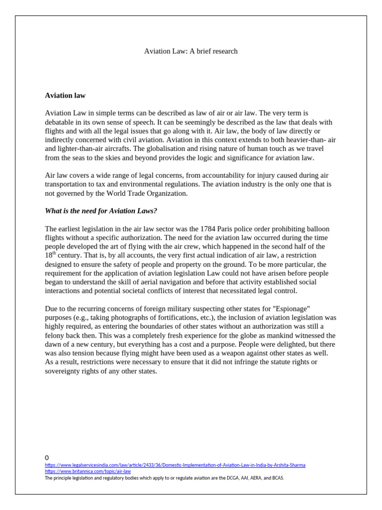 Aviation Law - by Ayush Kumar Singh 2 | PDF | Aircraft Hijackings | Crime & Violence