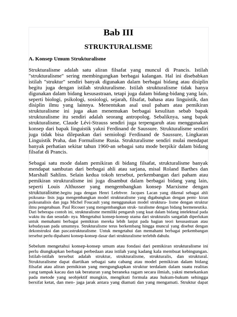 Memahami Konsep Strukturalisme Filsafat | PDF