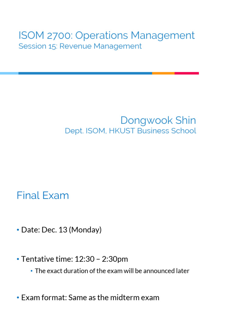 15-Revenue Management I - Post | PDF | Forecasting | Regression Analysis