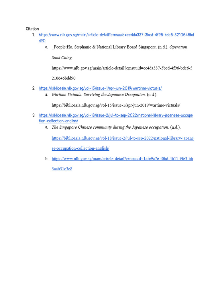 Sook Ching Massacre Overview | PDF