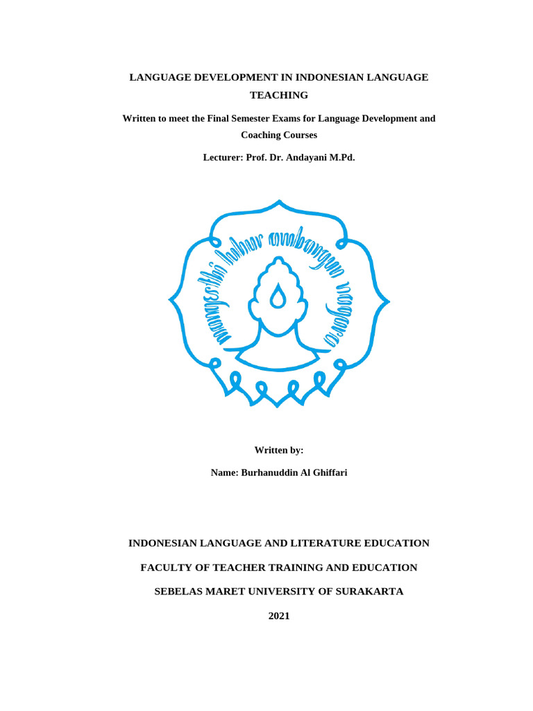 Language Development In Indonesian Language Teaching Pdf Attitude