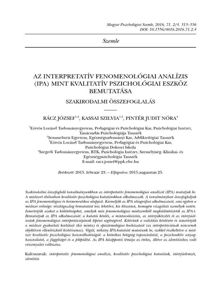Rácz József - Kassai Szivia - Pintér Judit: AZ INTERPRETATÍV ...