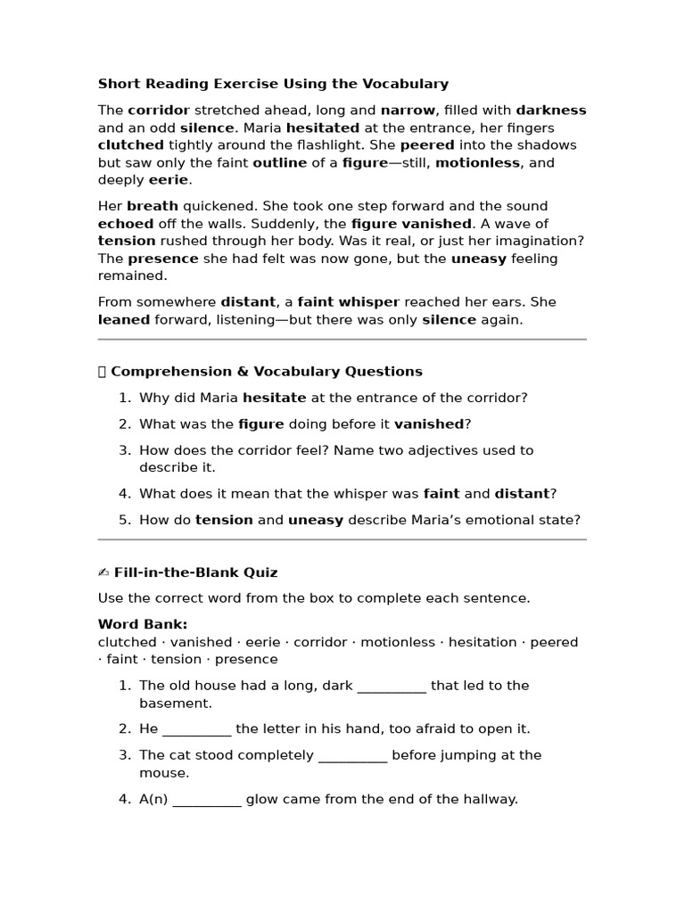 Anwers to the reading text | PDF