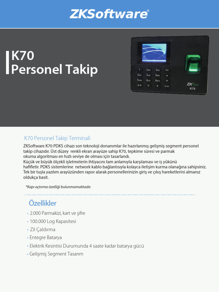 ZK Teco k70 PDF | PDF