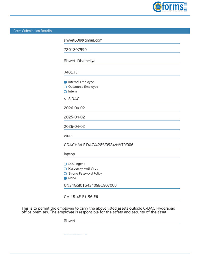 Asset Handover Tracker (4) | PDF