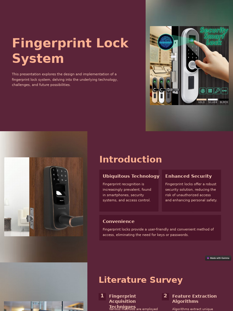 Fingerprint Lock System | PDF | Security | Computer Security