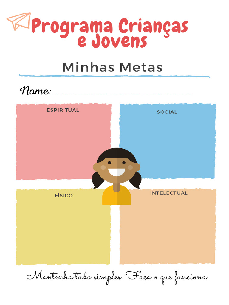 Quadro de Metas Programa Crianças e Jovens | PDF