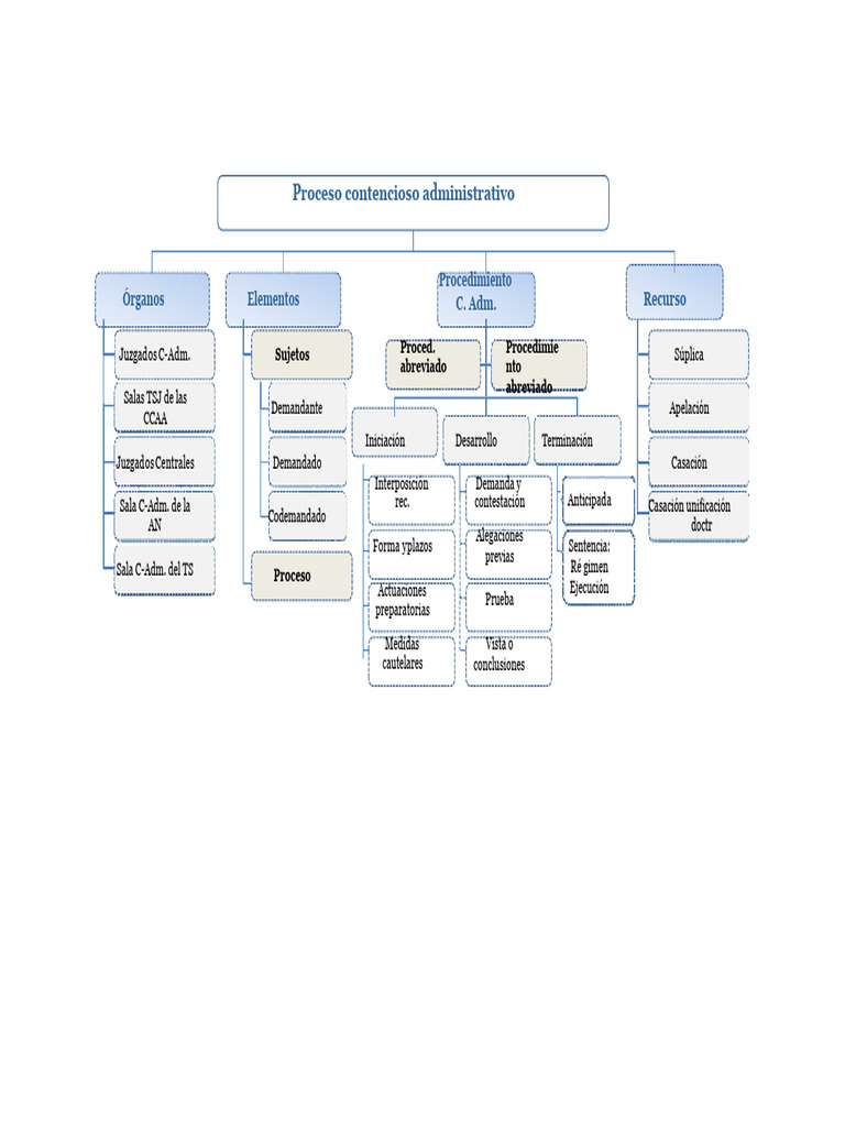 Esquema Procedimiento Contencioso Administrativo | PDF
