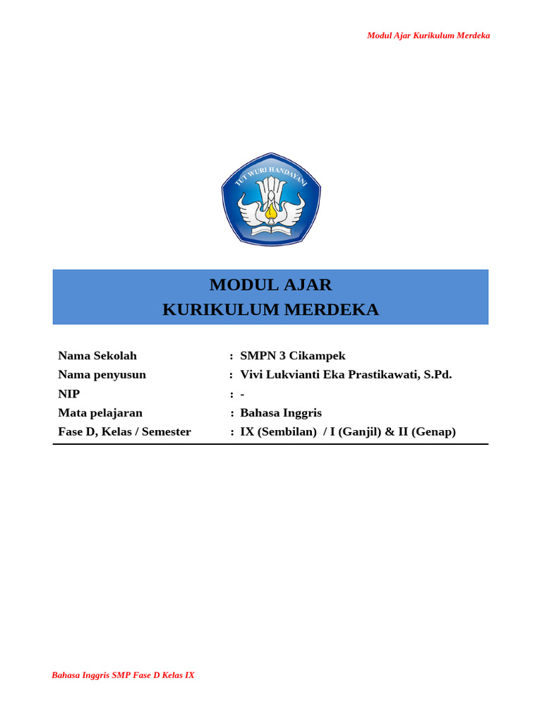 Modul Ajar Chapter 1 Unit 1 Pembelajaran 1 & 2 | PDF