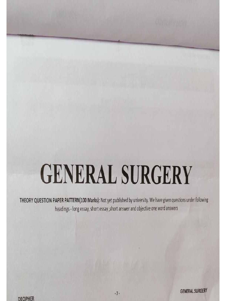 Decipher Surgery | PDF