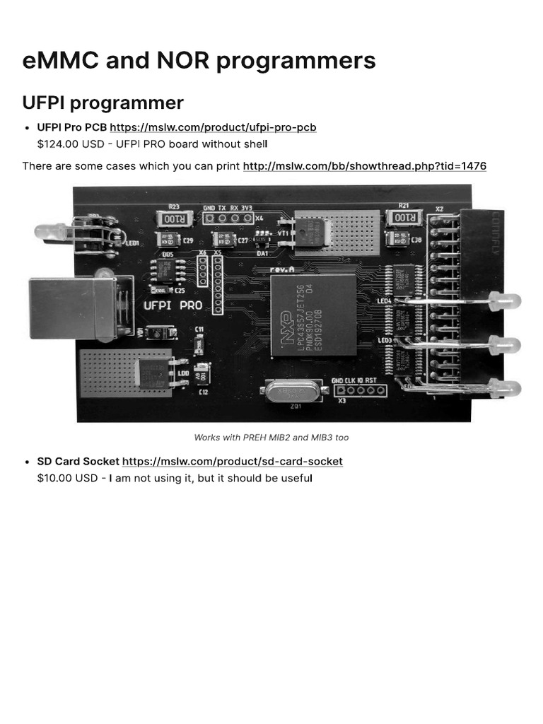 eMMC and NOR Programmers - VAG MIB2 | PDF