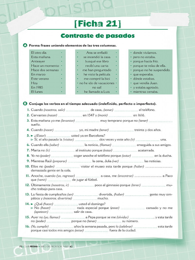 Ficha_21_ClubPrismaA2_Contraste_de_Pasados | PDF