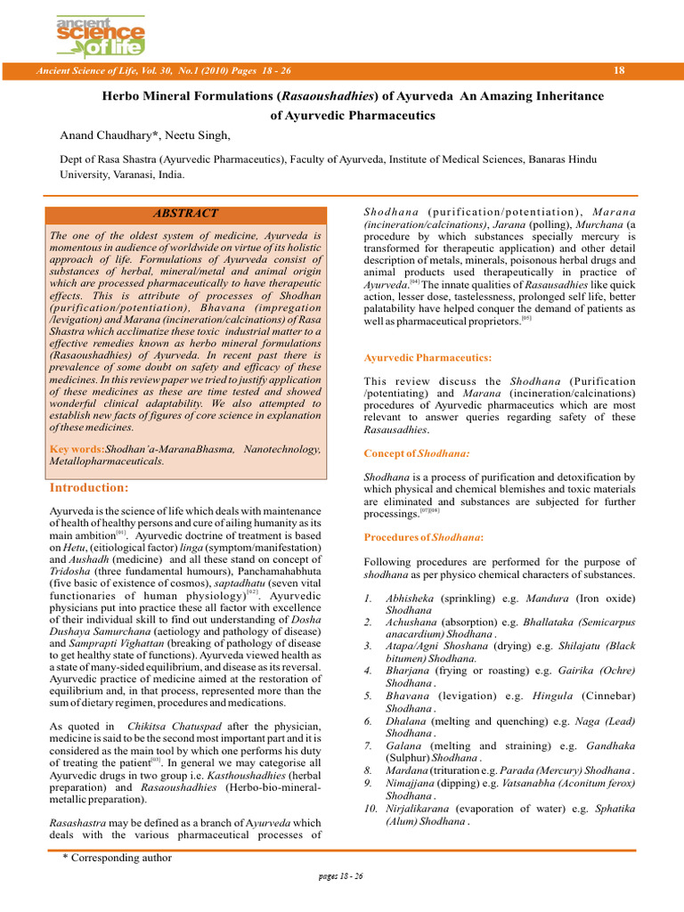 Herbo Mineral Formulations Rasaoushadhies Of.6 | PDF | Ayurveda ...