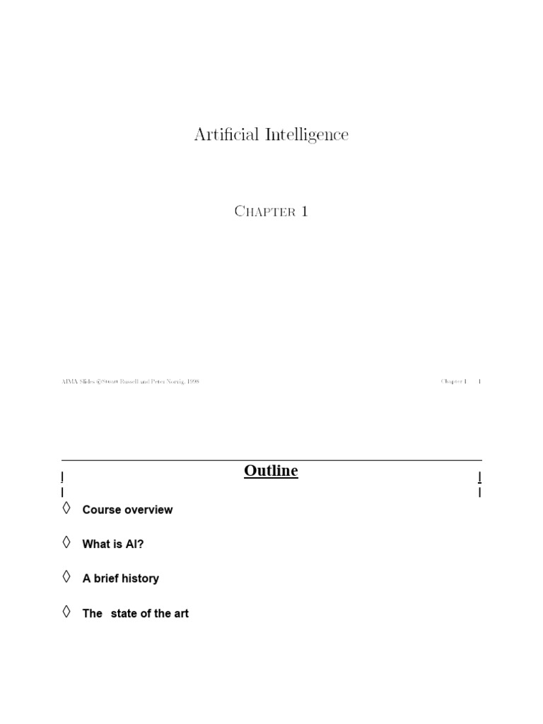 Chapter 1 Artificial Intelligence Pdf Thought Artificial