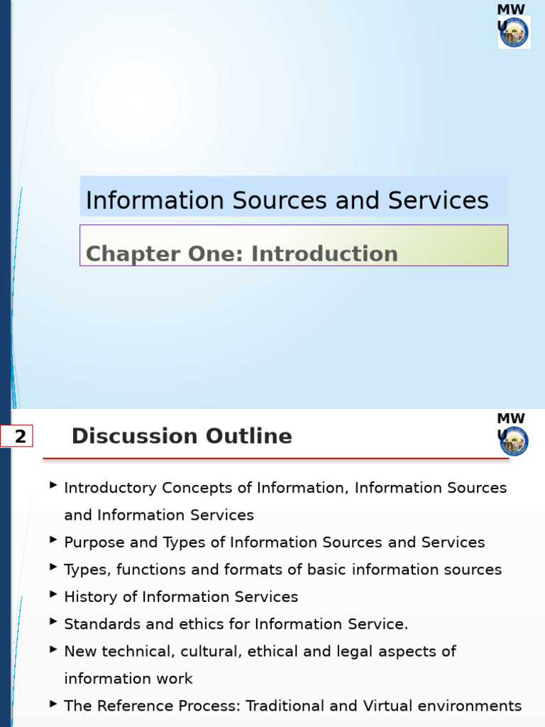 Overview of Information Sources & Services | PDF | Information | Data