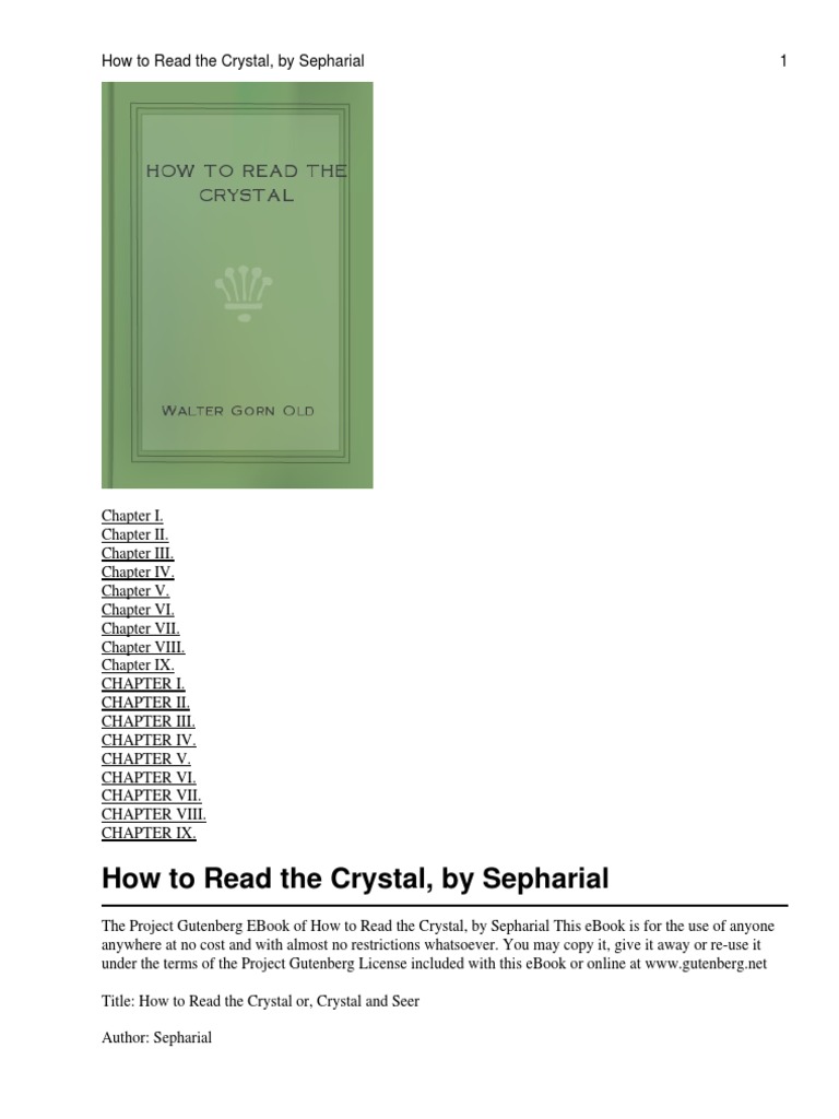 How To Read The Crystal | PDF | Matter | Hypnosis