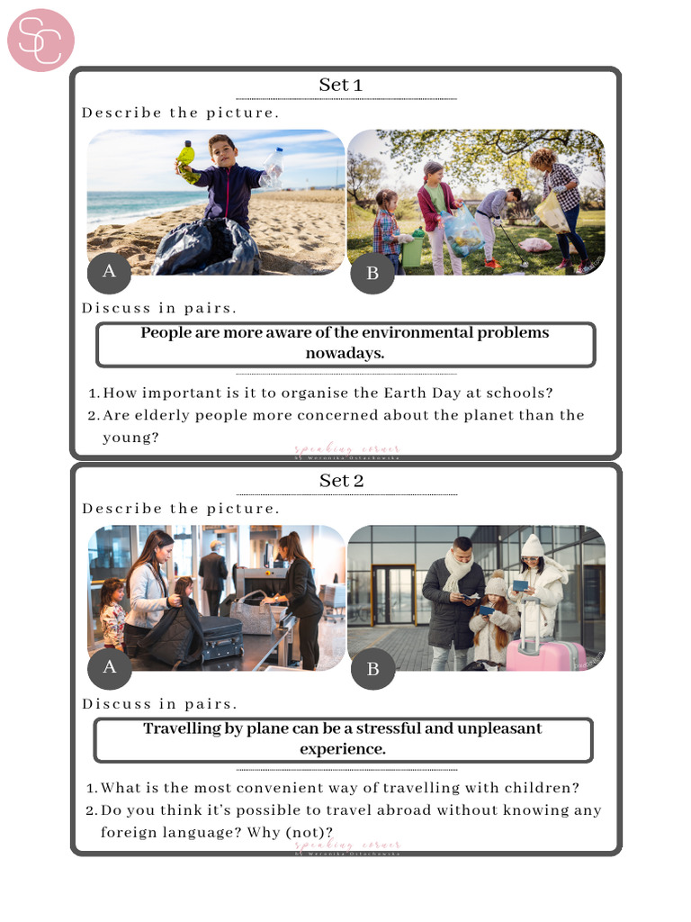 b2 Discussion Speaking Cards Pictures Freebie | PDF | Psychology ...