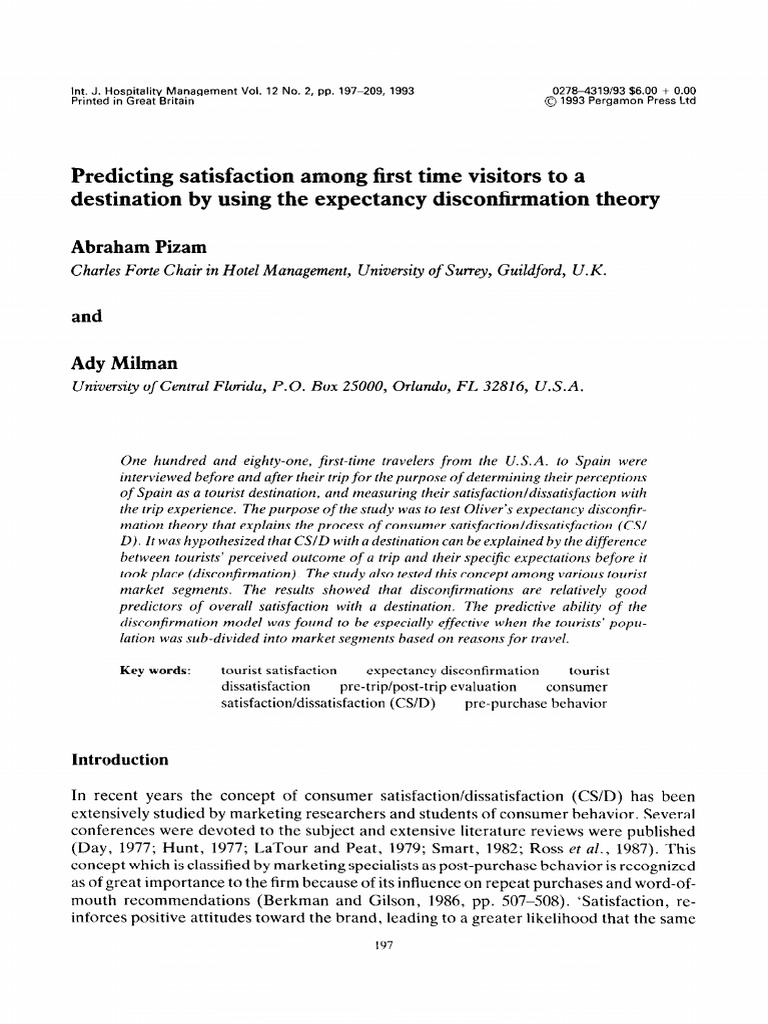 Predicting Satisfaction Among First Time | PDF | Questionnaire ...