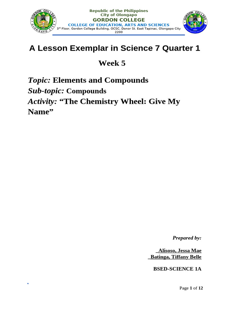 Science DLP Template | PDF | Ion | Chloride