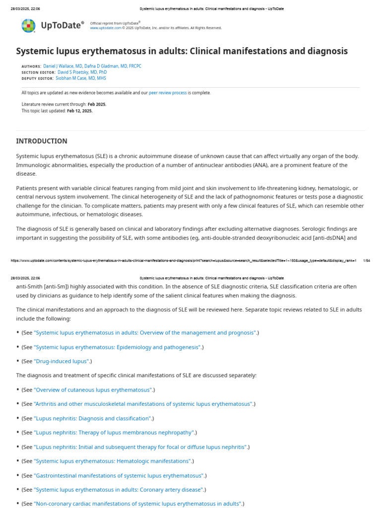 Lupus 1 | PDF | Arthritis | Thrombosis
