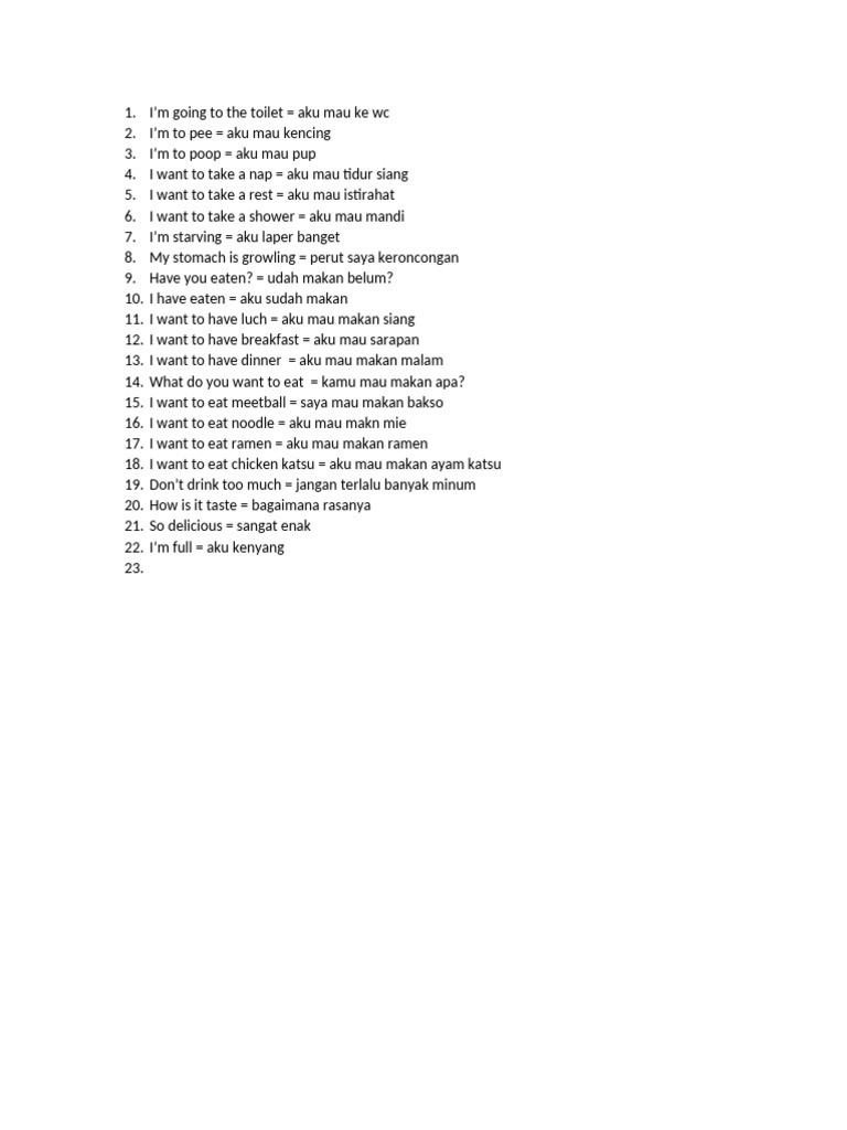 Percakapan Bahasa Inggris | PDF