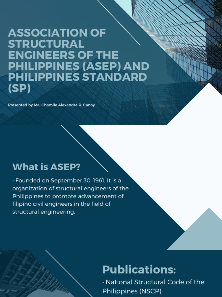 Association of Structural Engineers of The Philippines (Asep) and Philippines Standard (SP) | PDF