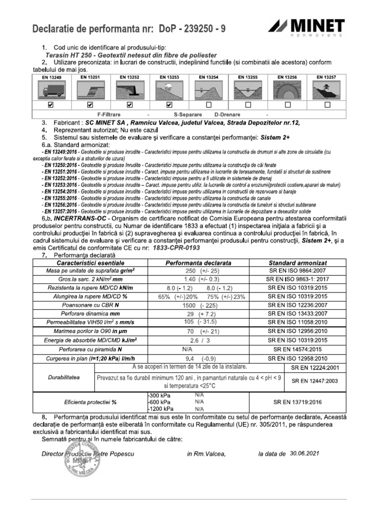 DoP Terasin HT 250 | PDF