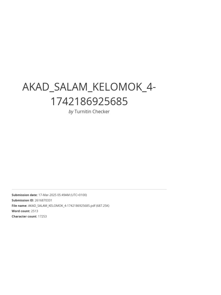 Akad Salam Kelomok 4-1742186925685 | PDF