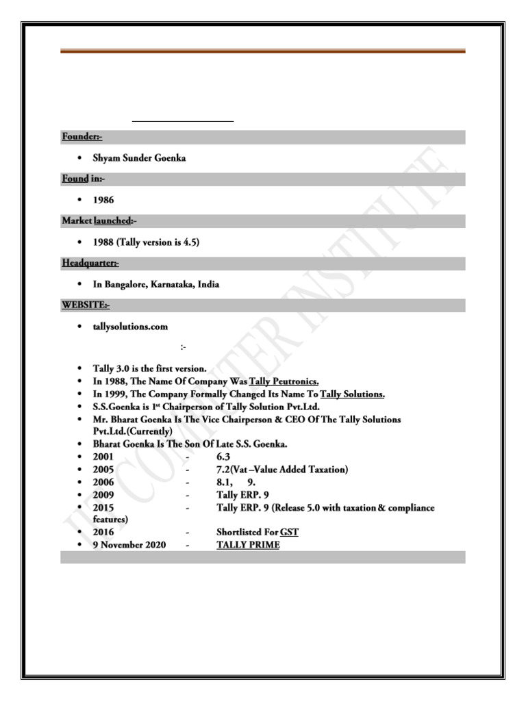 Tally | PDF | Debits And Credits | Economies