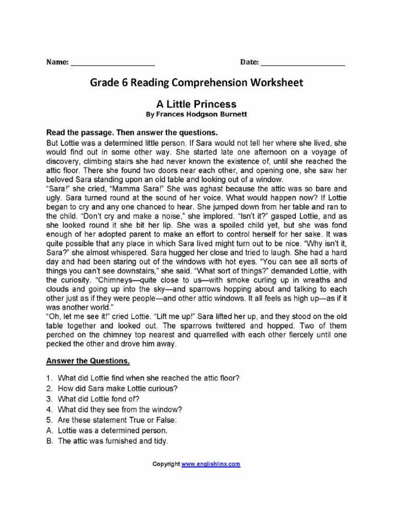 6th A Little Princess | PDF