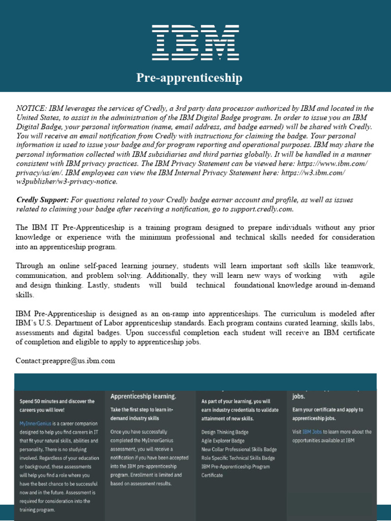 IBM Pre-Apprenticeship Offerings | PDF | Security | Computer Security