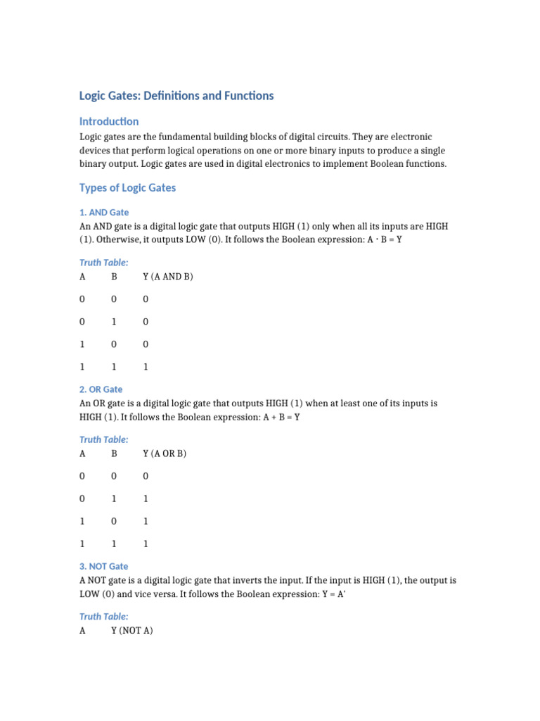 Logic_Gates_Note | PDF