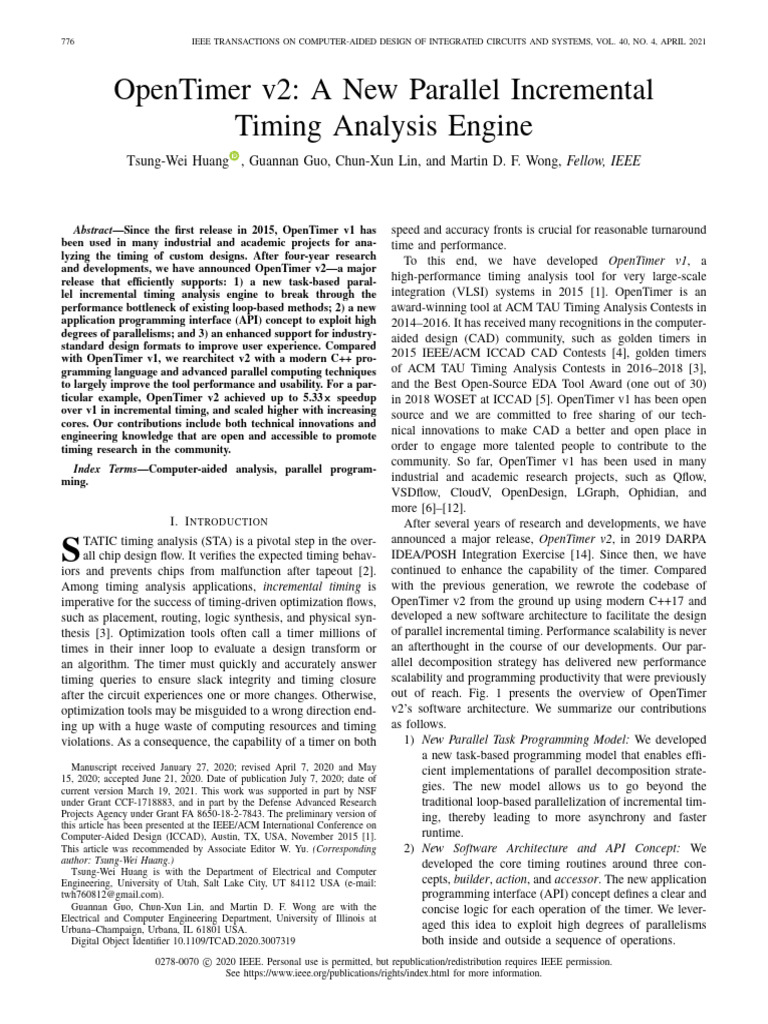 tcad21 | PDF | Parallel Computing | Parsing