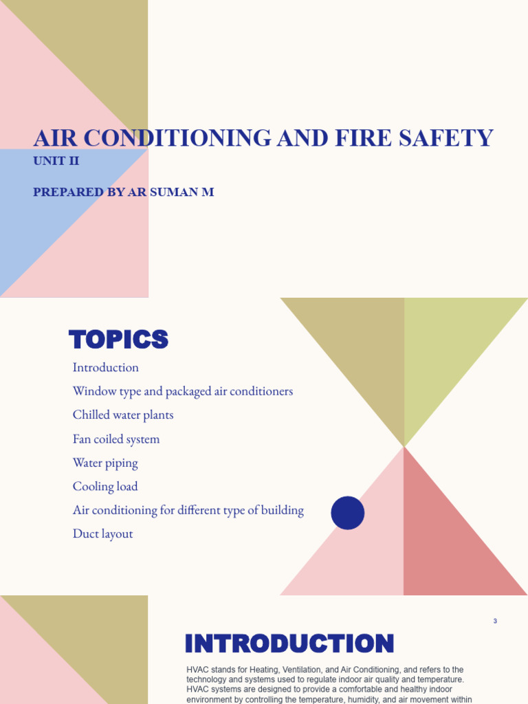 1.2 Air Conditioning and Fire Safety .Pptx | PDF | Air Conditioning | Firefighting