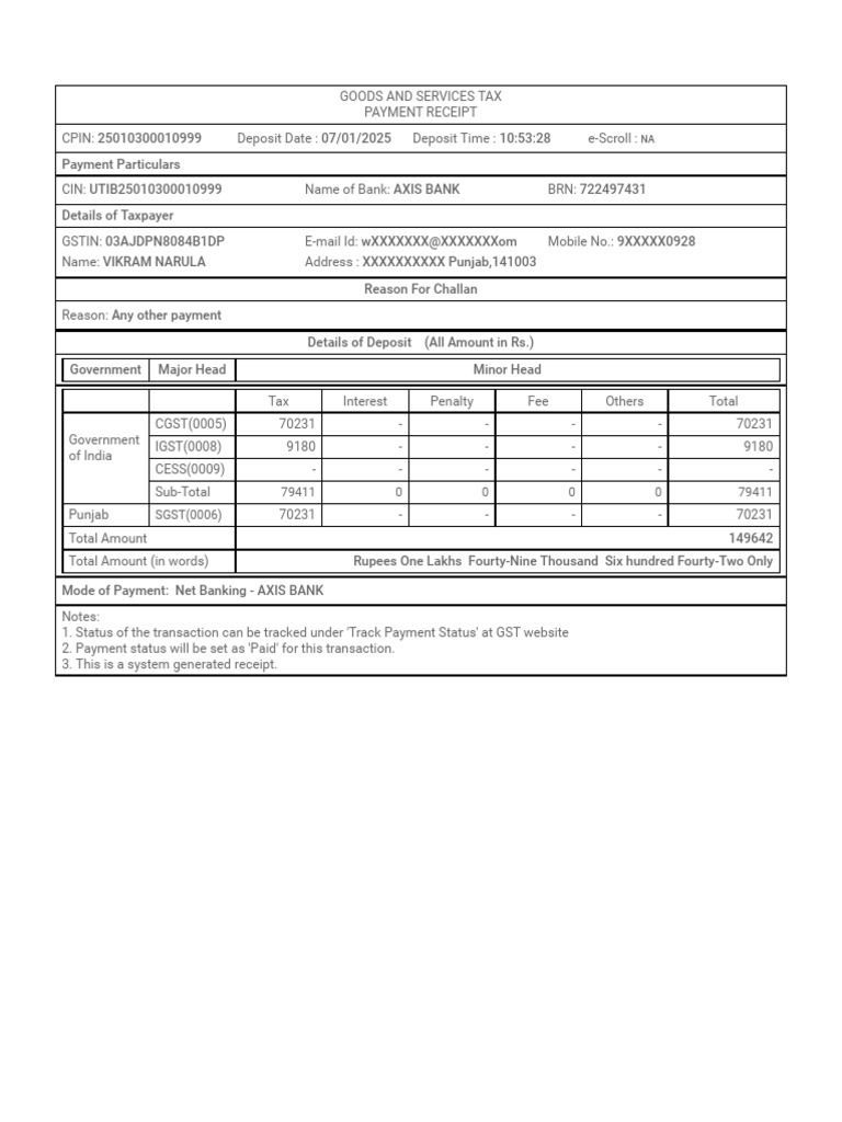 GST-Challan Receipt | PDF