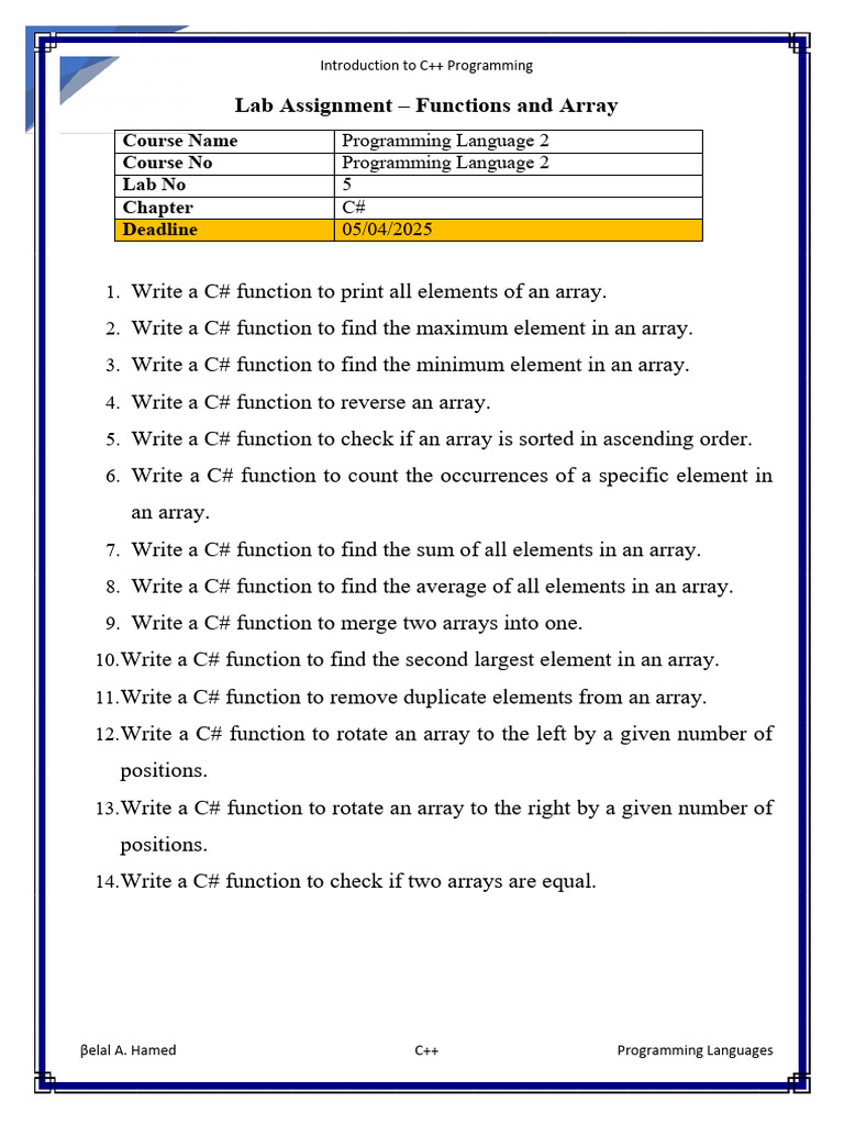 04 C# Assignment | PDF