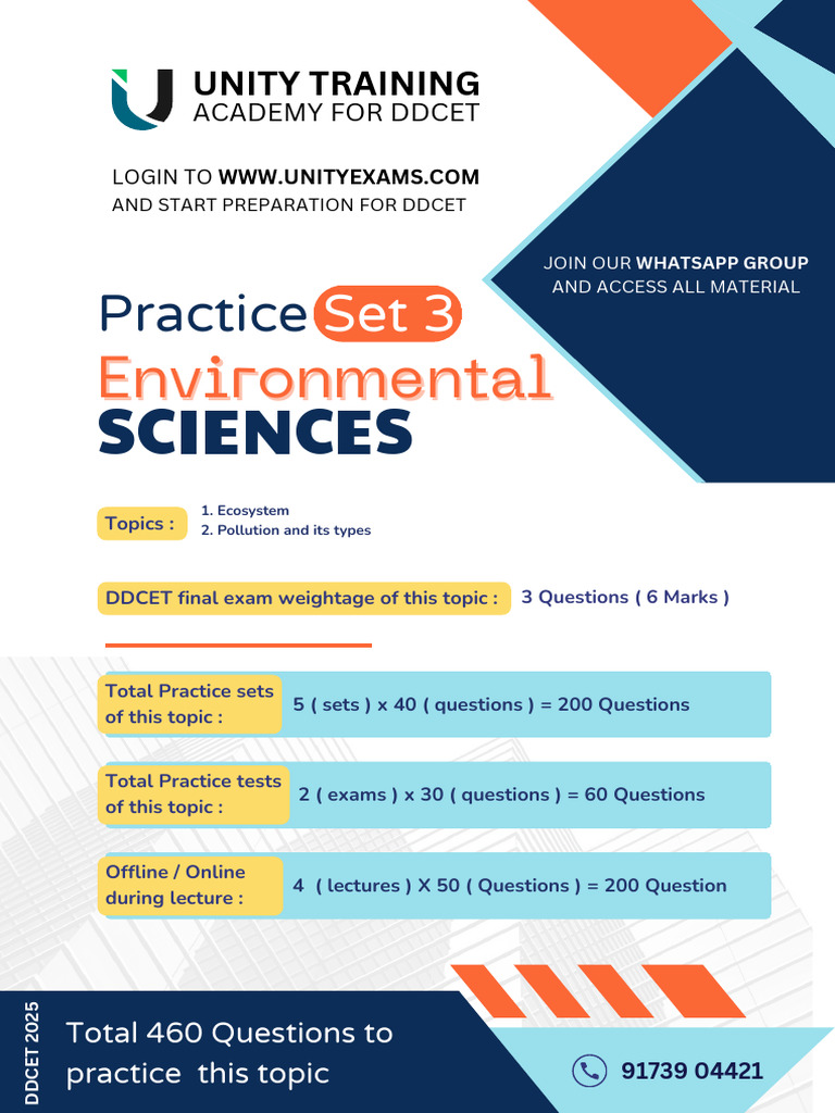 Environmental Sciences Material 3 Unsolved | PDF | Ecosystem | Pollution