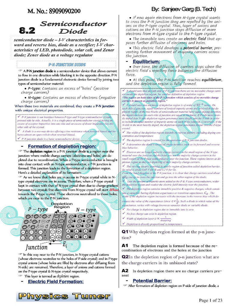 Semiconductor Diode | PDF