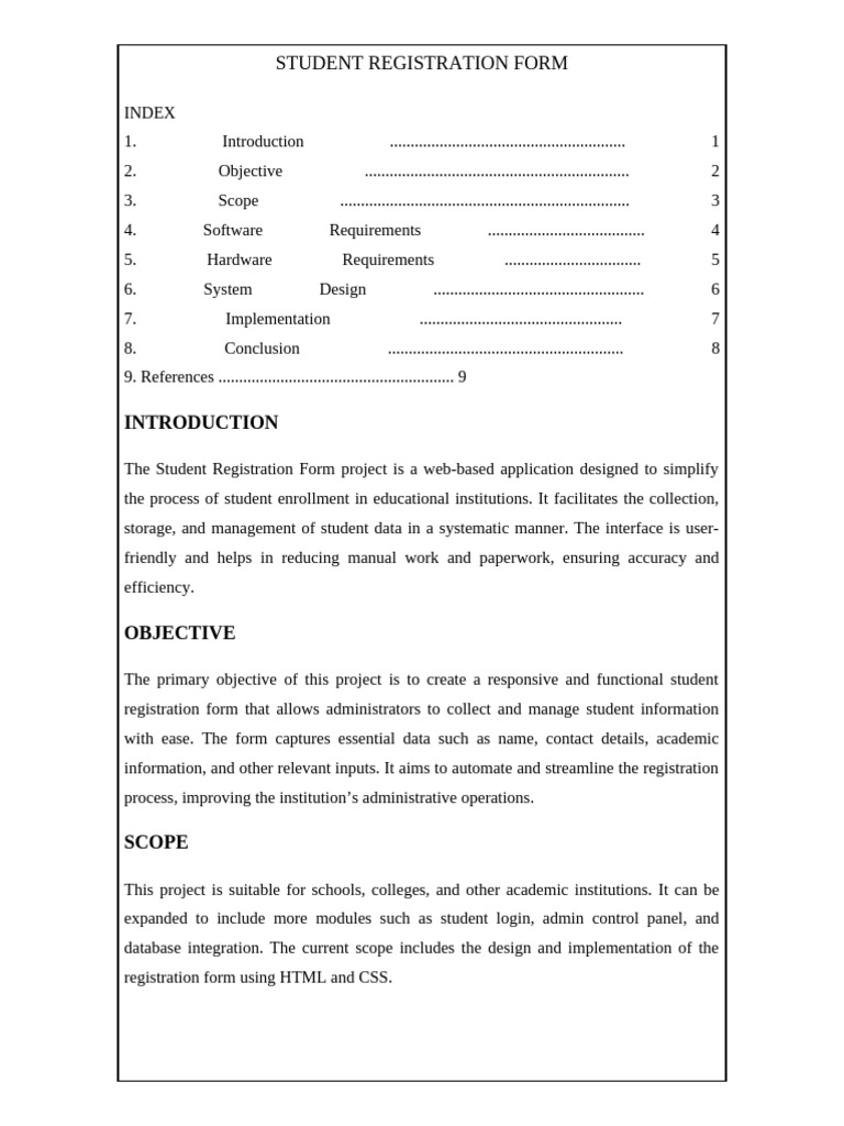 Student Registration Documentation | PDF | World Wide Web | Internet & Web