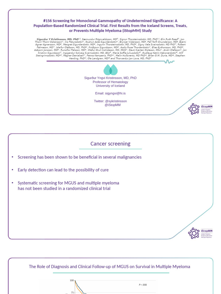 Istopmm Ash Outcome 2021 Sigurdur | PDF | Leukemia | Multiple Myeloma