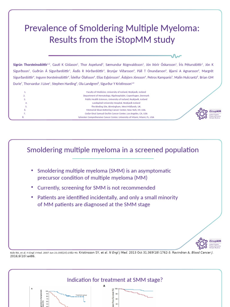 Istopmm ASH2021 IStopMM SMMpresentation Sigurdur | PDF | Multiple ...