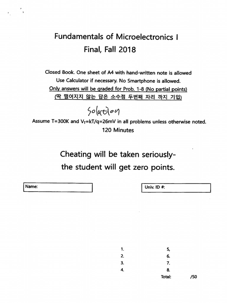 Final2018 Sol | PDF