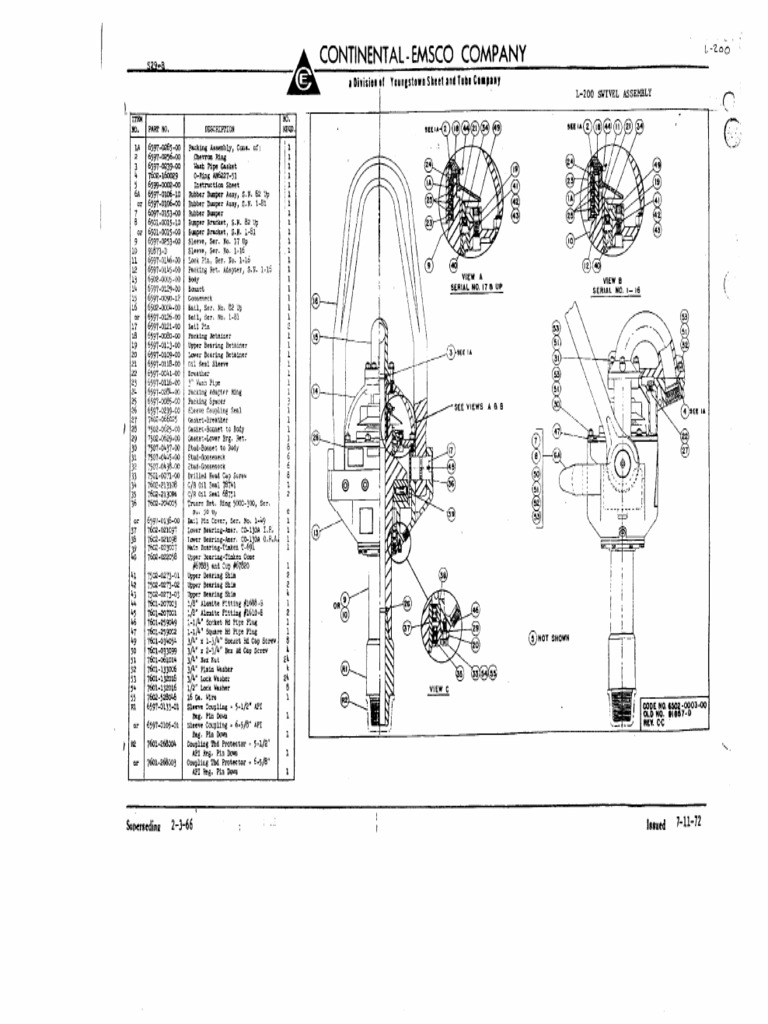 Emsco L-200 Parts List | PDF