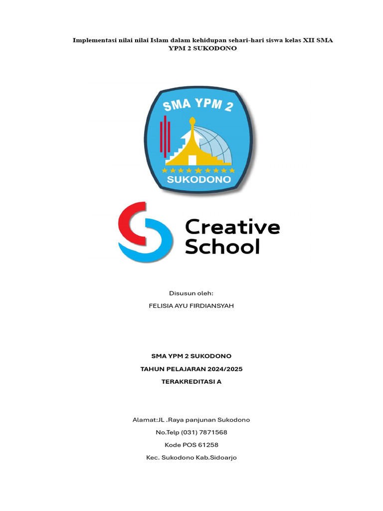 Implementasi Nilai Islam di SMA YPM 2 | PDF