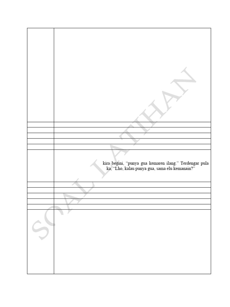 Latihan Soal Bindo | PDF