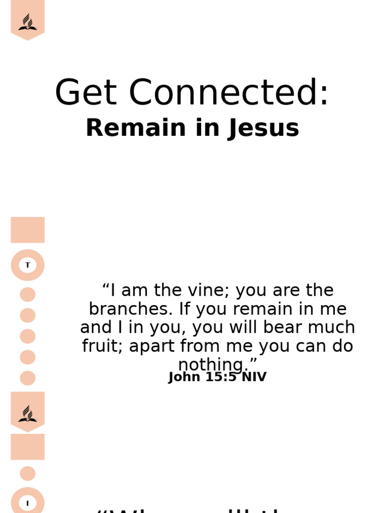 Stay Connected to Jesus for Love | PDF | Jesus | Disciple (Christianity)